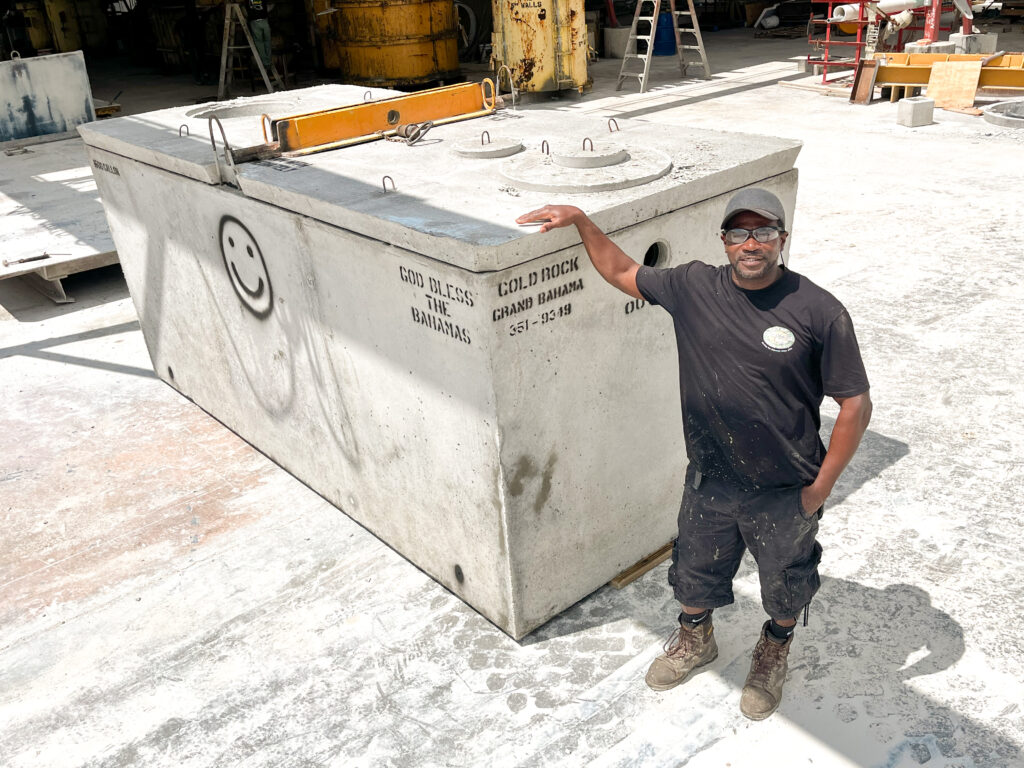 1500 Gallon Septic Tank - Del Zotto of the Bahamas - Steel & Concrete ...